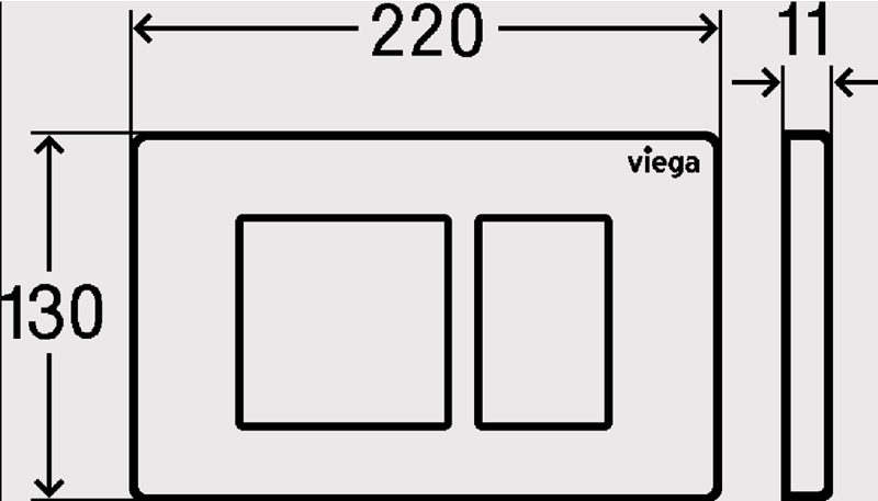 Viega Prevista Visign for Public 10 nyomólap szálcsiszolt nemesacél ...